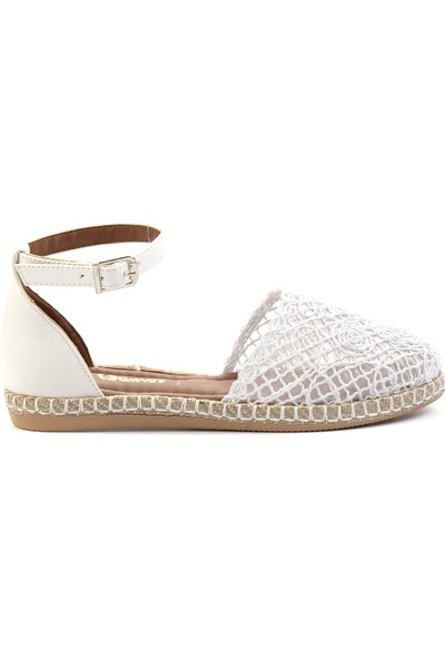 Bambi Beyaz Kadın Espadril K01578081216 Bambi Beyaz Kadın Espadril K01578081216