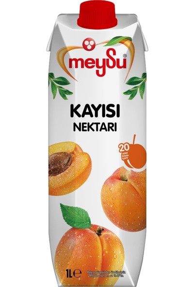 Meysu Kayısı Nektarı 1/1 Prizma 1 Lt x 12 'li