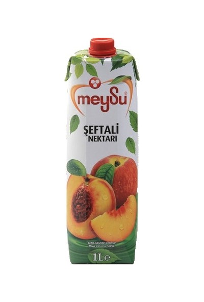 Meysu Şeftali Nektarı 1/1 Prizma 1 Lt x 12 'li