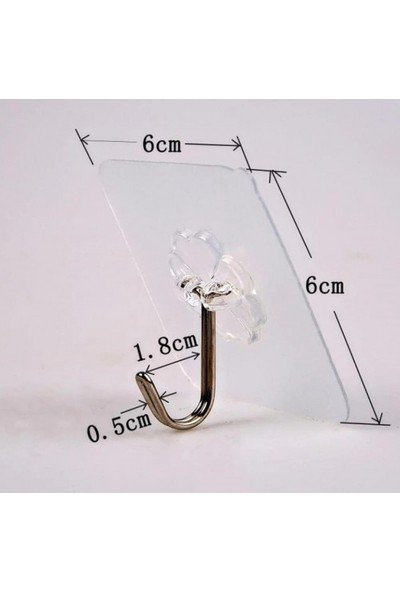 Andela Kendinden Yapışkanlı Şeffaf Askı 5 Li Set