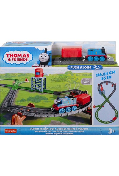Thomas & Friends GXD47 Tf Buhar Istasyonu Seti (Sür-Bırak Trenli)/thomas ve Arkadaşları