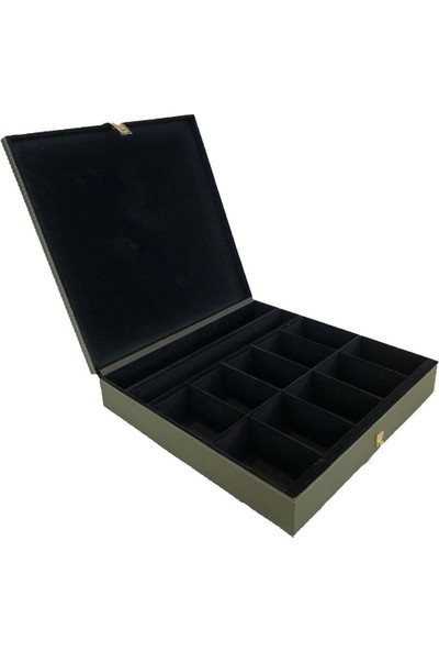Adalinhome Adalinhome 12 Gözlü Aksesuar Takı Kutusu Yeşil