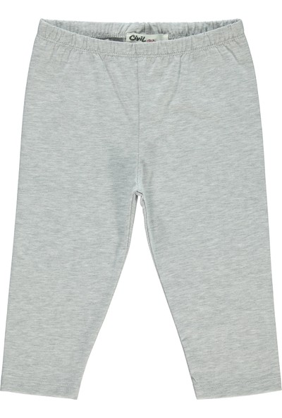 Civil Girls Kız Çocuk Kısa Tayt 6-9 Yaş Gri