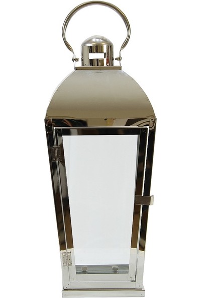Dekorsende Paslanmaz Kare Fener Büyük Gümüş Dekorsende Paslanmaz Kare Fener Büyük Gümüş