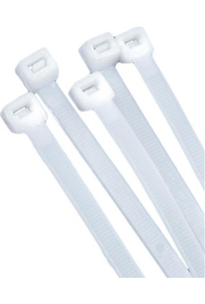 Elden Hırdavat 100 Adet Beyaz Kablo Bağı Plastik Cırt Kelepçe Klips 3,6X250 mm Elden Hırdavat 100 Adet Beyaz Kablo Bağı Plastik Cırt Kelepçe Klips 3,6X250 mm