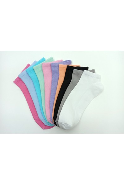 T-Socks Kadın 10 Çift Koton Ekonomik Karışık Soft Renkler Patik Çorap T-Socks Kadın 10 Çift Koton Ekonomik Karışık Soft Renkler Patik Çorap