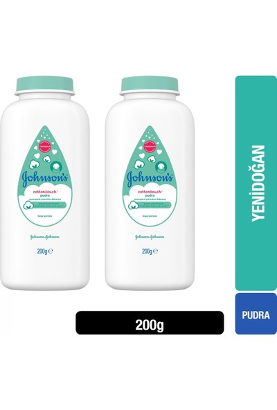 Johnson's Baby Pudra Cotton Touch Yenidoğan 200 gr X2 Adet Johnson's Baby Pudra Cotton Touch Yenidoğan 200 gr X2 Adet