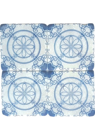 Bubigo Desenli Mermer Bardak Altlığı | MRBL-2020121 | 4’lü