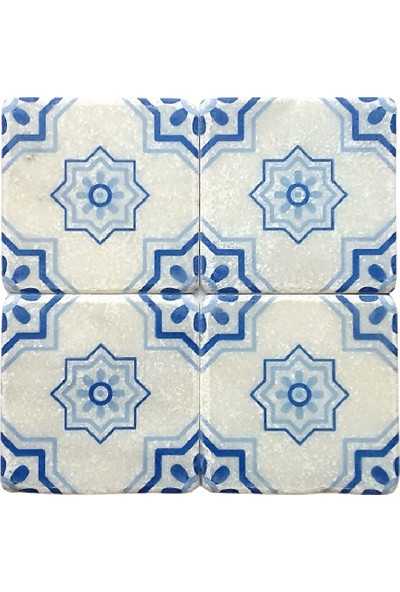 Bubigo Desenli Mermer Bardak Altlığı | MRBL-2020124 | 4’lü