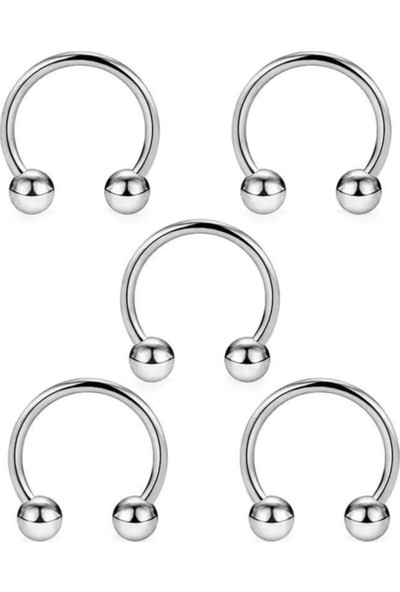 Jaida Moda 316L Cerrahi Çelik 5'li Piercing Set Jaida Moda 316L Cerrahi Çelik 5'li Piercing Set