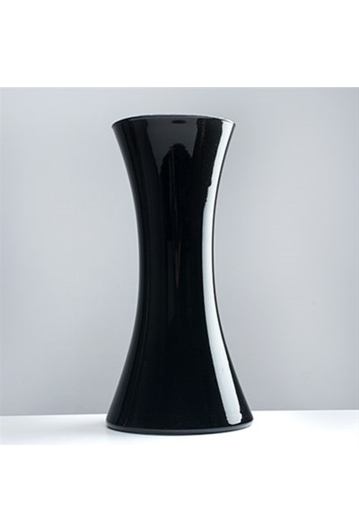 Renk Ticaret Dekoratif Parlak Siyah Cam Vazo