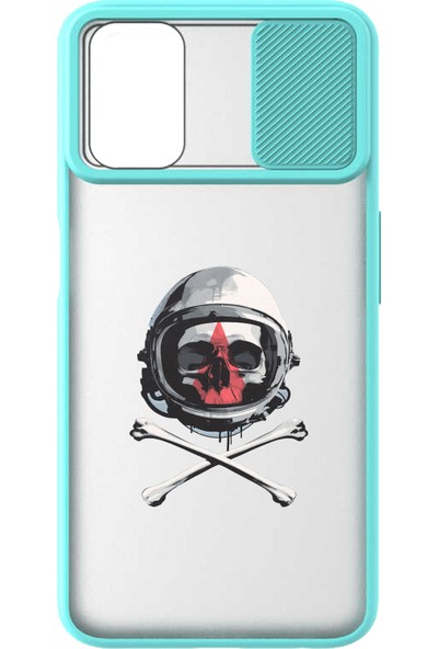 Cekuonline Samsung Galaxy M31S Kılıf Slayt Sürgülü Kamera Korumalı Silikon Turkuaz - American Skull Cekuonline Samsung Galaxy M31S Kılıf Slayt Sürgülü Kamera Korumalı Silikon Turkuaz - American Skull