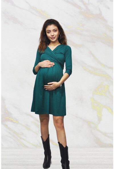 Merliyn Bağcıklı Hamile Elbise MR-149