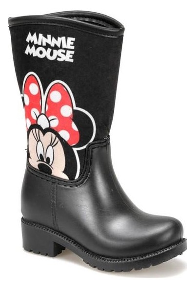 Minnie Mouse Mickey Mouse Siyah Kız Çocuk Yağmur Çizmesi