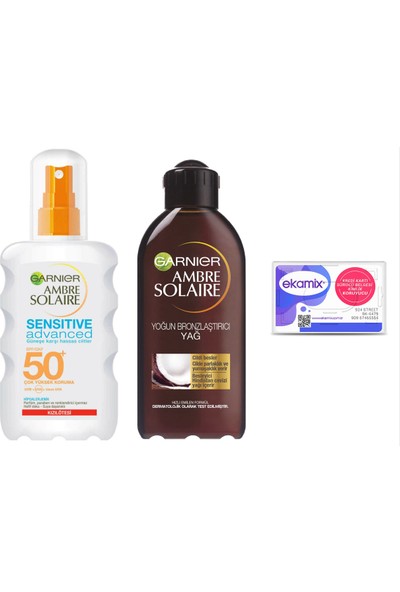 Garnier Ambre Solaıre Sensıtıve F50 Yoğun Bronzlaştırıcı Yağ 200ML Garnier Ambre Solaıre Sensıtıve F50 Yoğun Bronzlaştırıcı Yağ 200ML