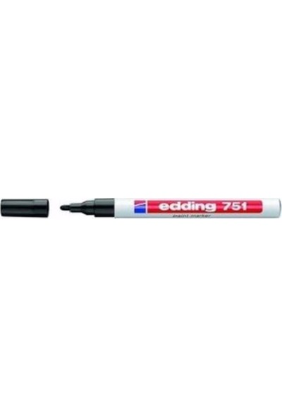 Edding 751 Çok Amaçlı Örtücü Boyama Dekorasyon Markörü 1-2 mm Siyah Edding 751 Çok Amaçlı Örtücü Boyama Dekorasyon Markörü 1-2 mm Siyah