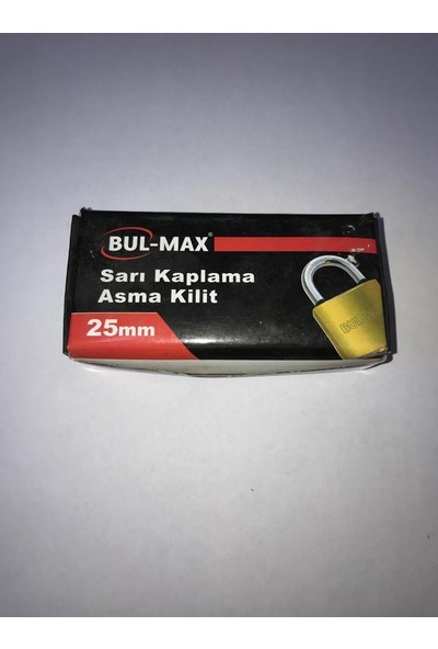 Bulmax Sarı Kaplama Asma Kilit 25MM BMX-461 Bulmax Sarı Kaplama Asma Kilit 25MM BMX-461