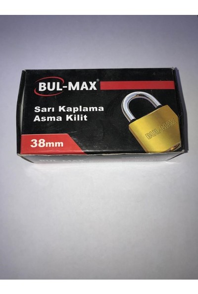 Bulmax Sarı Kaplama Asma Kilit 38MM BMX-463 Bulmax Sarı Kaplama Asma Kilit 38MM BMX-463