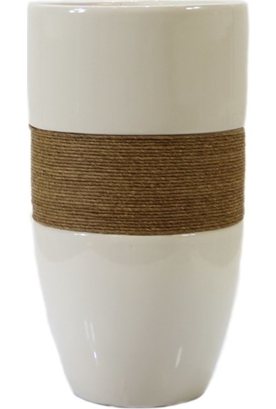 Dekorsende Ipli Vazo Krem 30 cm