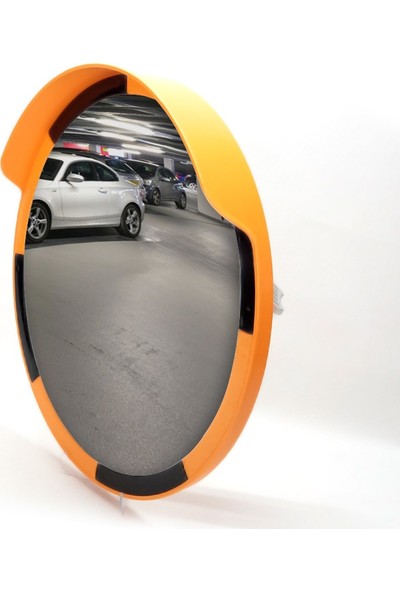 İleri Trafik Trafik Güvenlik Aynası 80 cm Sarı-Siyah, Tümsek Ayna, Otopark Aynası