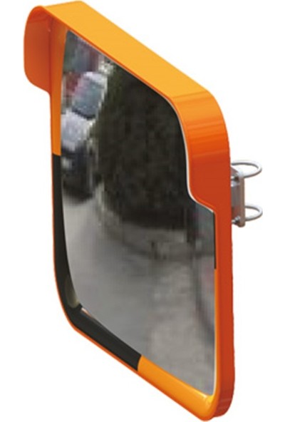 İleri Trafik Trafik Güvenlik Aynası 40 x 60 cm Sarı-Siyah, Tümsek Ayna, Otopark Aynası