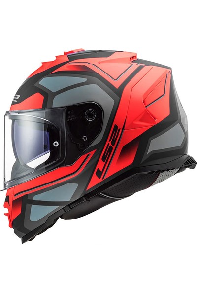 Ls2 Storm Faster Mat Kırmızı-Tıtanıum Kask Ls2 Storm Faster Mat Kırmızı-Tıtanıum Kask