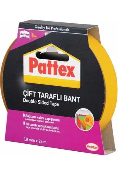 Pattex Çift Taraflı Bant Şeffaf 19 x 25 cm Pattex Çift Taraflı Bant Şeffaf 19 x 25 cm