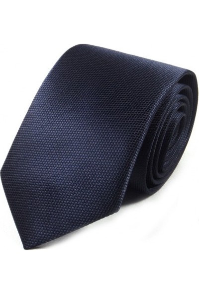 Sade Kravat Koyu Lacivert Düz Kravat 4934