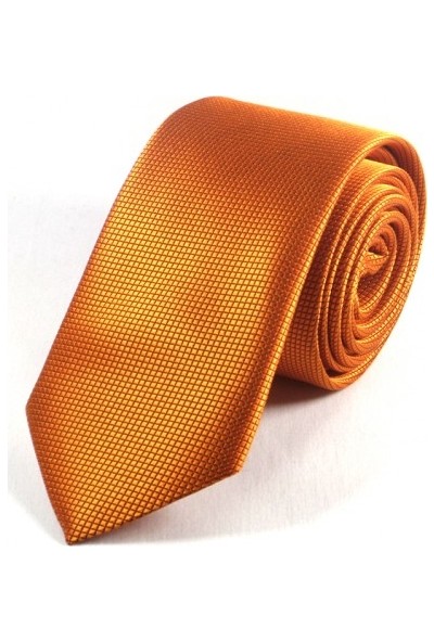 Sade Kravat Turuncu Düz Sade Ince Kravat 5423