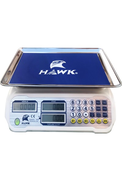Hawk YS167 Sayım Yapma Özellikli Bakkal Manav Mutfak Tartısı 40 kg Kapasiteli Hassasiyetli Terazi Hawk YS167 Sayım Yapma Özellikli Bakkal Manav Mutfak Tartısı 40 kg Kapasiteli Hassasiyetli Terazi