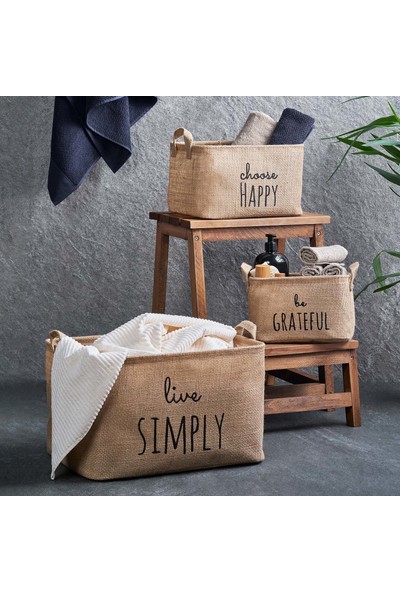 Ocean Home 3'lü Jüt Sepet Set