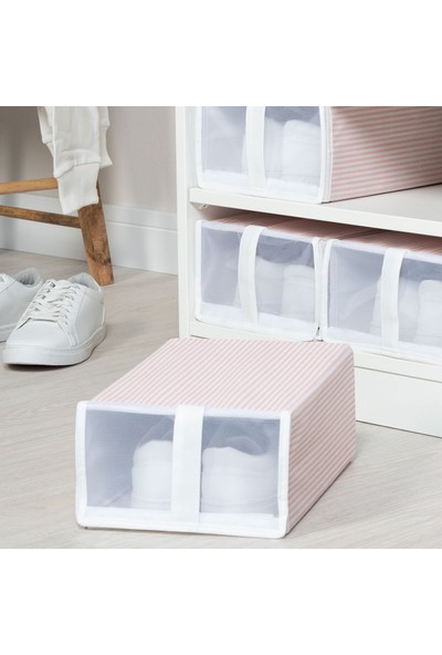 Ocean Home Pembe Çizgili Ayakkabı Saklama Kutusu Ocean Home Pembe Çizgili Ayakkabı Saklama Kutusu