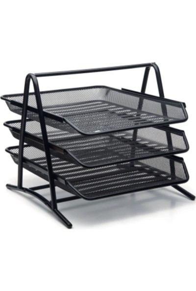 Daf 3'lü Metal Evrak Rafı