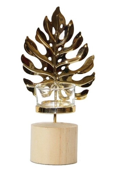 Deve Tabanı Yapraklı Tealight Gold