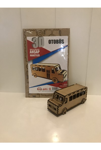 Alsa 3D Ahşap Otobüs Alsa 3D Ahşap Otobüs