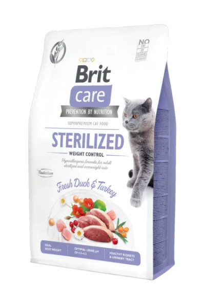 Brit Care Sterilized Weight Control Tahılsız Kısırlaştırılmış Ördekli Kedi Maması 7 kg