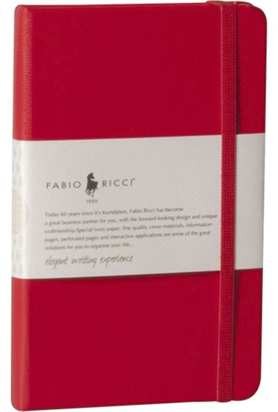 Fabio Ricci Elio Çizgili Defter 9 x 14 cm Kırmızı Fabio Ricci Elio Çizgili Defter 9 x 14 cm Kırmızı
