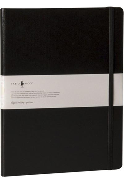 Fabio Ricci Elio Çizgili Defter 19 x 25 cm Siyah Fabio Ricci Elio Çizgili Defter 19 x 25 cm Siyah