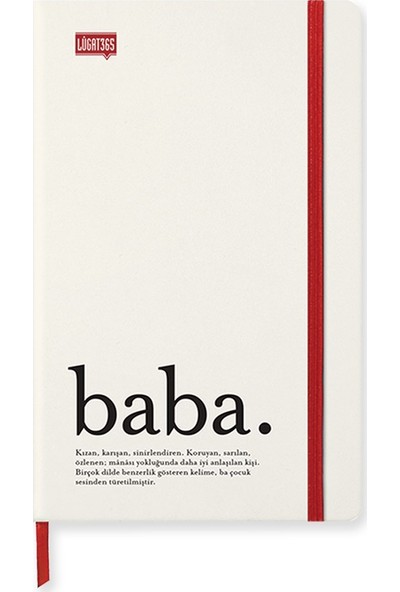 LÛGAT365 Çizgili Defter 13 x 21 cm Baba