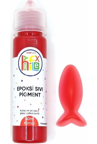 Hobiflex Sıvı Pigment Boya Transparan 60 ml Kırmızı Hobiflex Sıvı Pigment Boya Transparan 60 ml Kırmızı