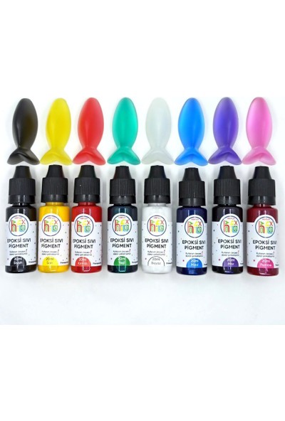 Hobiflex Sıvı Pigment Boya Transparan Set 8 Renk 20 ml Hobiflex Sıvı Pigment Boya Transparan Set 8 Renk 20 ml