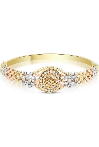 Yurtseven's Boutique Yeşil Beyaz Roseli Dorikalı Tuğralı Oval Çerçeve Bilezik Yurtseven's Boutique Yeşil Beyaz Roseli Dorikalı Tuğralı Oval Çerçeve Bilezik