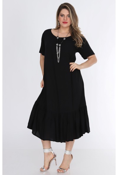 Schık Kadın Büyük Beden Elbise Siyah 1569 Schık Kadın Büyük Beden Elbise Siyah 1569