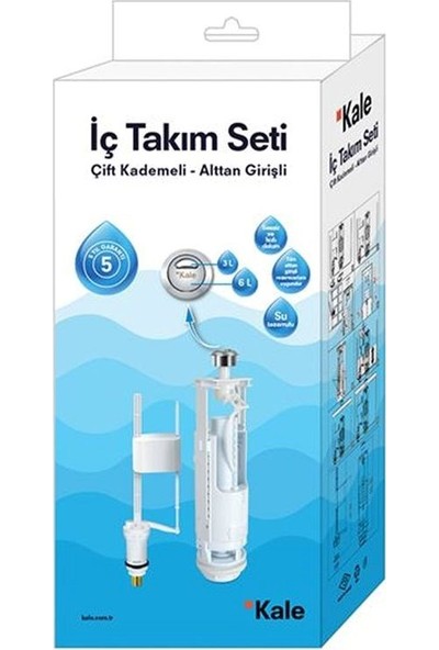 Kale Klozet Rezervuar Iç Takım 3/6 Lt 410200700044