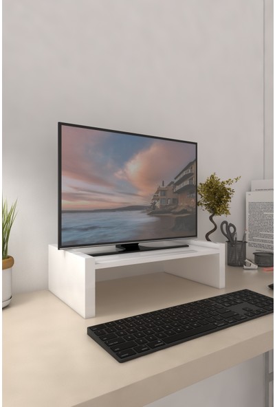 Boareal Silver Monitör Yükseltici Parlak Beyaz Boareal Silver Monitör Yükseltici Parlak Beyaz