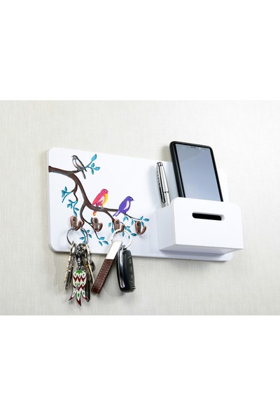 Woodcraft Beyaz Anahtar Askısı, Askılık, Takı Askısı, Giriş Antre Hol Woodcraft Beyaz Anahtar Askısı, Askılık, Takı Askısı, Giriş Antre Hol