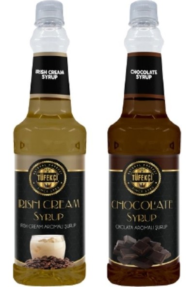 By Tüfekçi Irish Cream ve Çikolata Şurup Avantajlı Paket 2X750 ml By Tüfekçi Irish Cream ve Çikolata Şurup Avantajlı Paket 2X750 ml