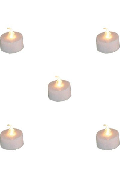 Tealight Titreyen Alevli Tealight 5adet Led Pilli Mum Sarı Işık Gece Lambası Tealight Titreyen Alevli Tealight 5adet Led Pilli Mum Sarı Işık Gece Lambası
