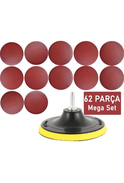 Zubizubi 62 Parça 115MM Avuç Taşlama Cırt Zımpara Seti + Matkap Aparatı Zubizubi 62 Parça 115MM Avuç Taşlama Cırt Zımpara Seti + Matkap Aparatı