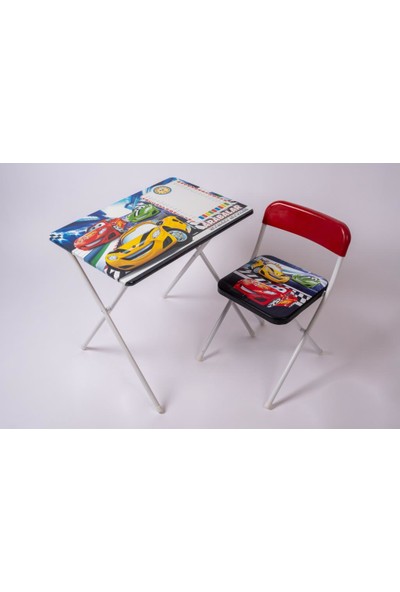 Beren Çocuk Ders Çalışma Masası ve Sandalyesi Arabalar
